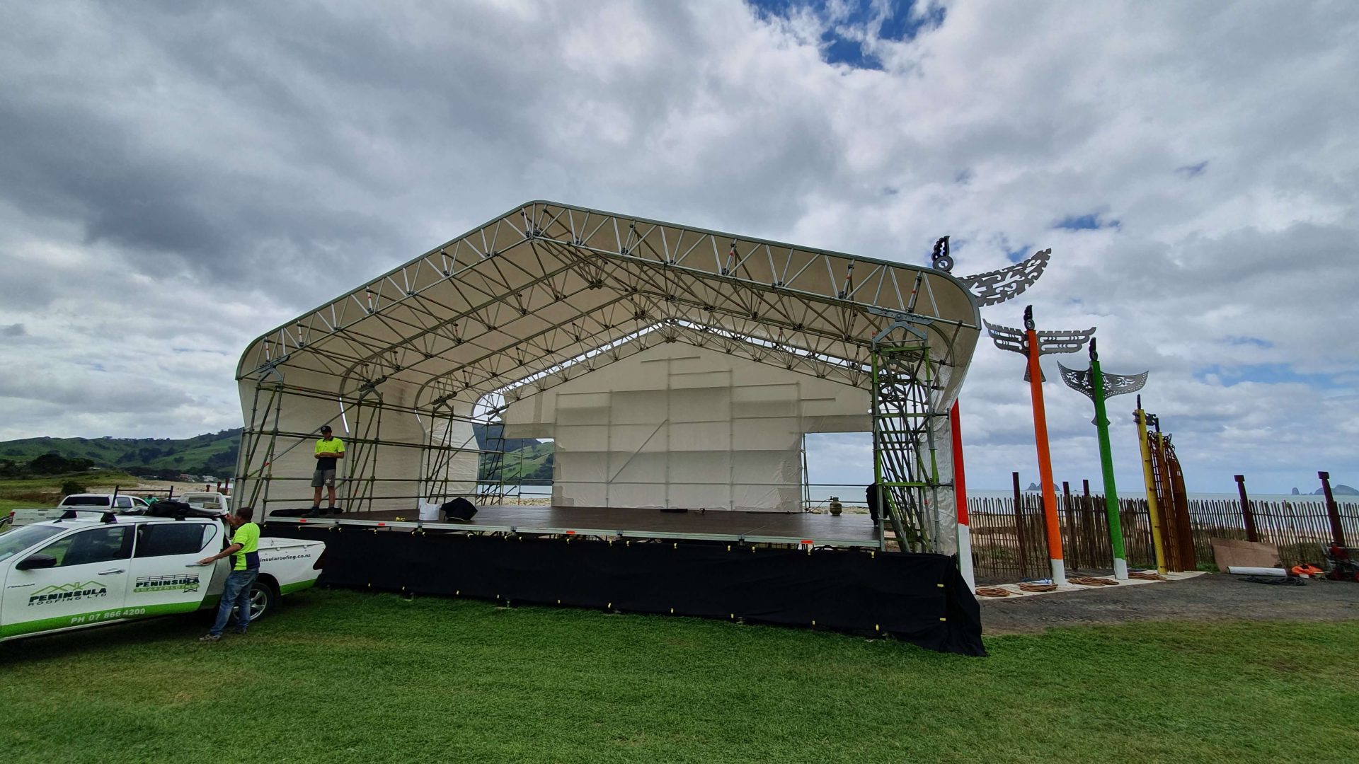 Eden Park Temporary Grandstand - Layher. The Scaffolding System.