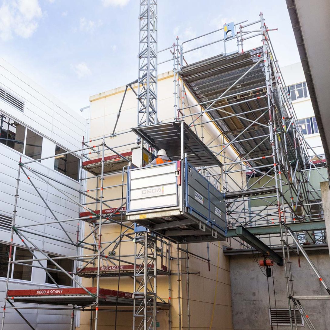Surgical facilities expansion - Layher. The Scaffolding System.