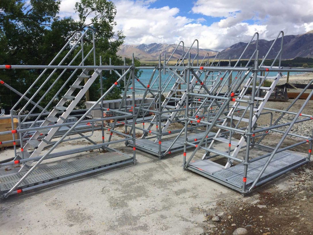Temporary Stair Solutions - Layher. The Scaffolding System. Temporary Stair Solutions - Layher. The Scaffolding System.