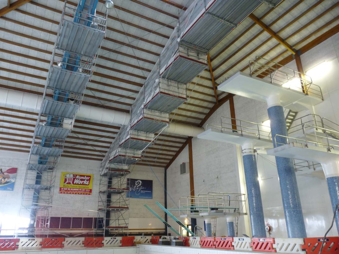 Scaffold Arches - Kilbirnie Swimming Pool - Layher. The Scaffolding System.