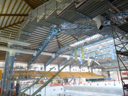 Scaffold Arches - Kilbirnie Swimming Pool - Layher. The Scaffolding System.