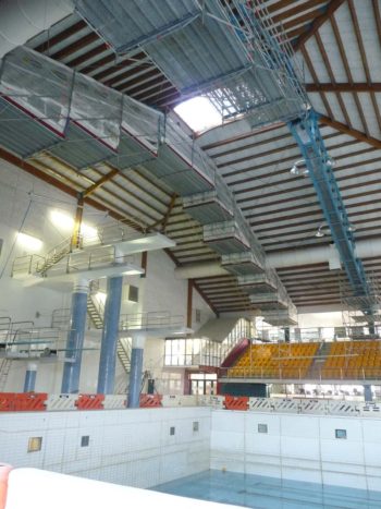 Scaffold Arches - Kilbirnie Swimming Pool - Layher. The Scaffolding System.