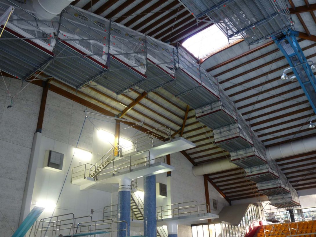 Scaffold Arches - Kilbirnie Swimming Pool - Layher. The Scaffolding System.