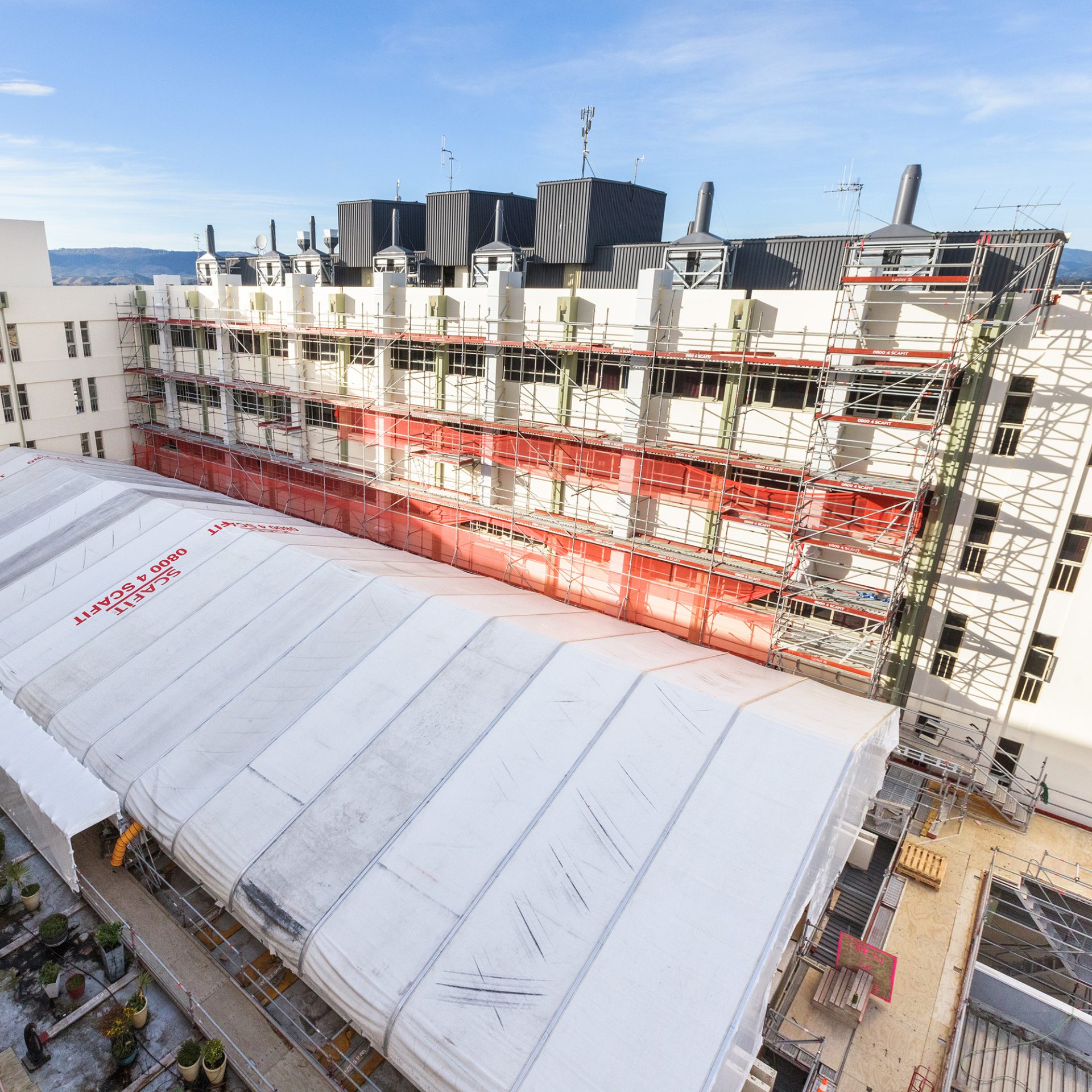 Surgical facilities expansion - Layher. The Scaffolding System.