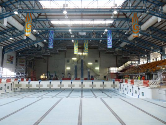 Scaffold Arches - Kilbirnie Swimming Pool - Layher. The Scaffolding System.