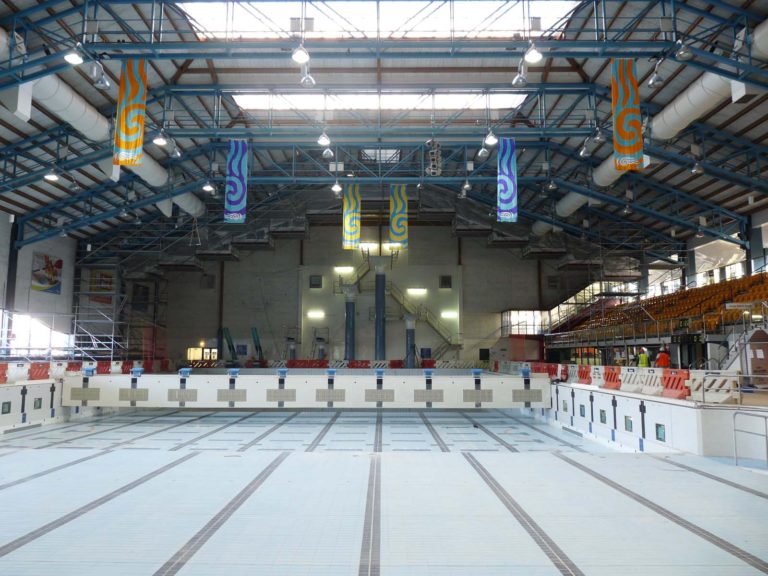 Scaffold Arches - Kilbirnie Swimming Pool - Layher. The Scaffolding System.