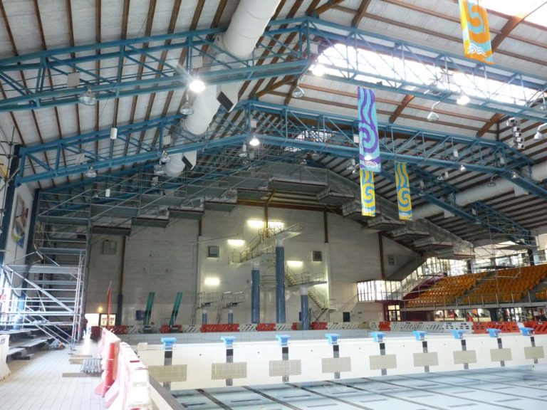 Scaffold Arches - Kilbirnie Swimming Pool - Layher. The Scaffolding System.